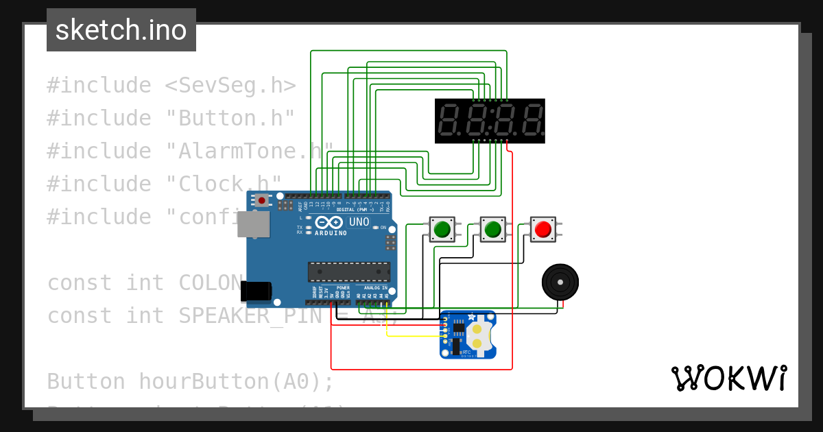 Lampu Alarem Jam Wokwi Esp32 Stm32 Arduino Simulator 2252