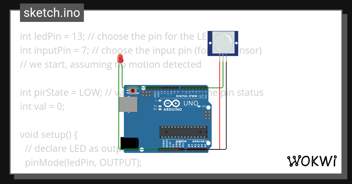 STEMUP - Session 2|PIR Sensor - Wokwi ESP32, STM32, Arduino Simulator