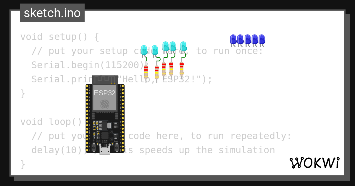 Led Lanjutan Wokwi Esp32 Stm32 Arduino Simulator 1151