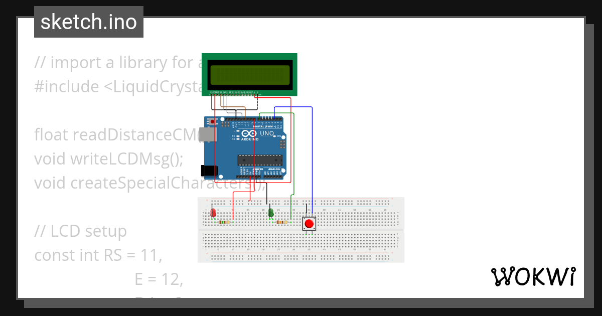 2 diodes + 1 button & distance sensor (maybe future idea) - Wokwi ESP32 ...