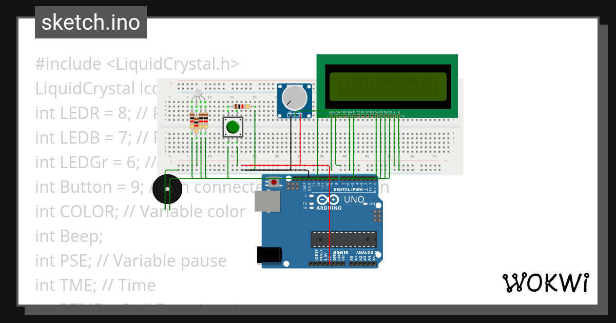 Project 15: ­Reaction Timer Game Copy - Wokwi ESP32, STM32, Arduino Simulator