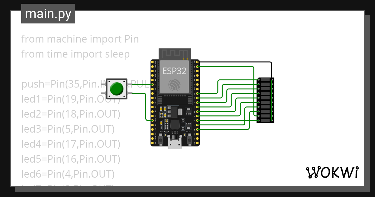 secuencia - Wokwi ESP32, STM32, Arduino Simulator