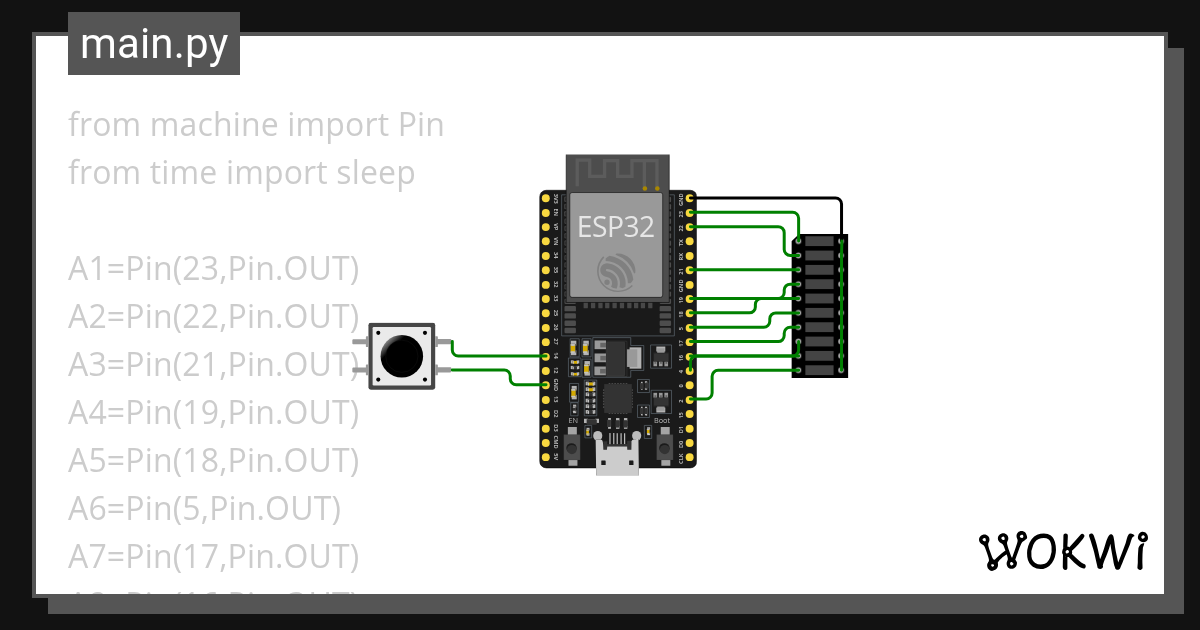 PRACTICA3 - Wokwi ESP32, STM32, Arduino Simulator