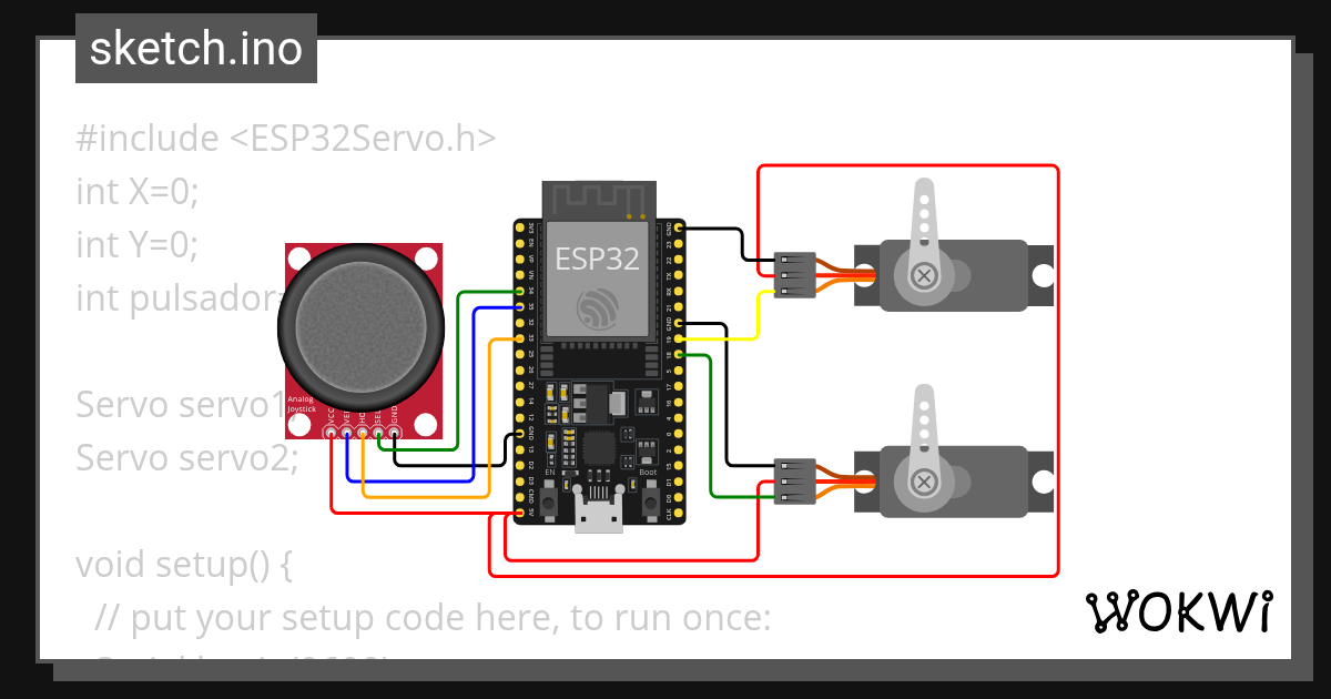ROBOT BALLESTA - Wokwi ESP32, STM32, Arduino Simulator