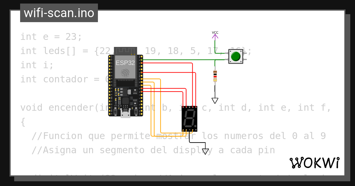 7 Segmentos Wokwi Esp32 Stm32 Arduino Simulator