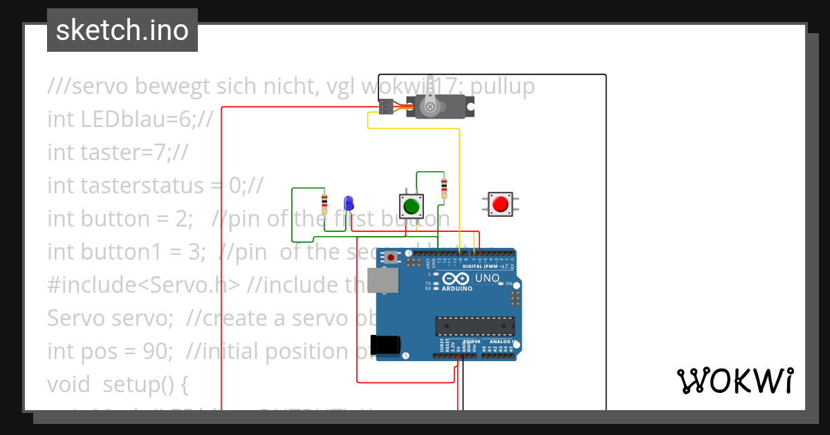 10 servo 2 button - Wokwi ESP32, STM32, Arduino Simulator