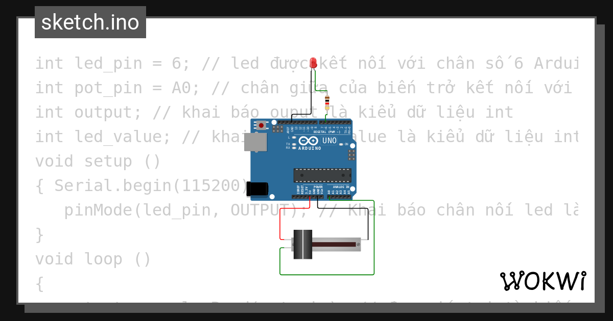 Biến Trở Copy Wokwi Esp32 Stm32 Arduino Simulator 