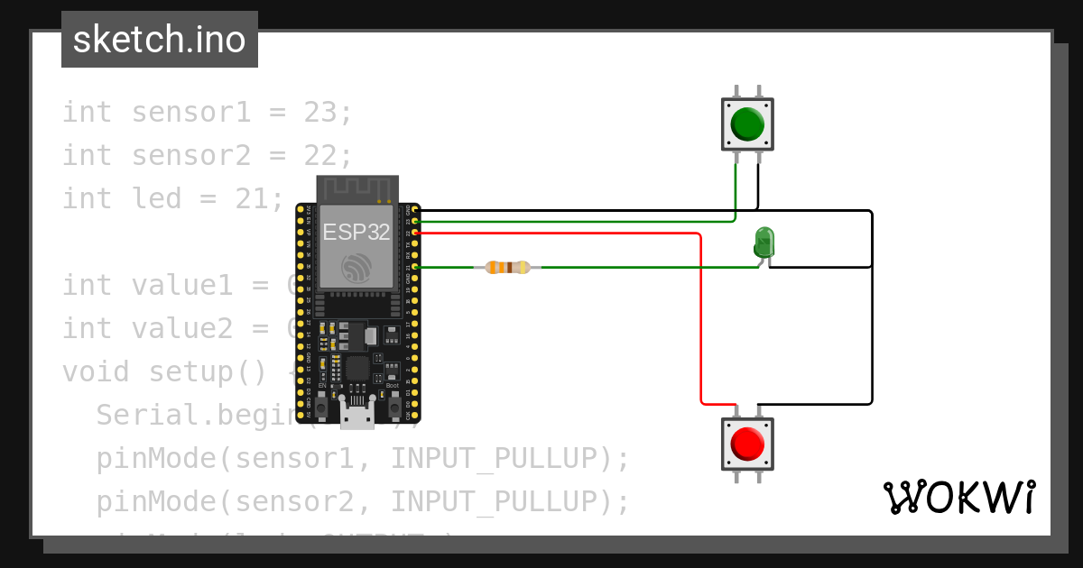 กดติดกดดับ Wokwi Esp32 Stm32 Arduino Simulator 2021