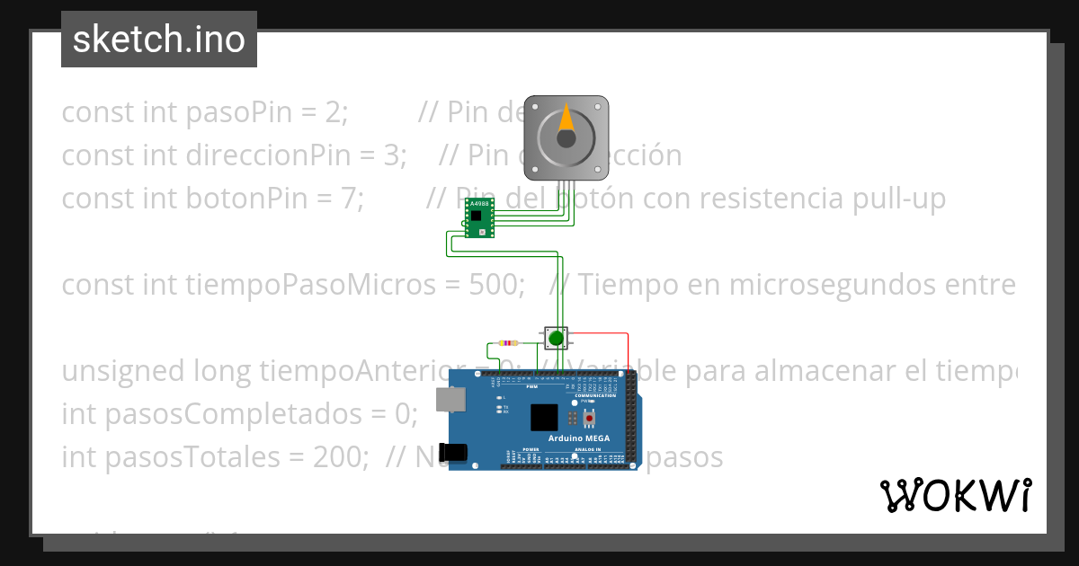 movimiento de motor sin bloqueo de programa por chatgpt - Wokwi ESP32, STM32, Arduino Simulator