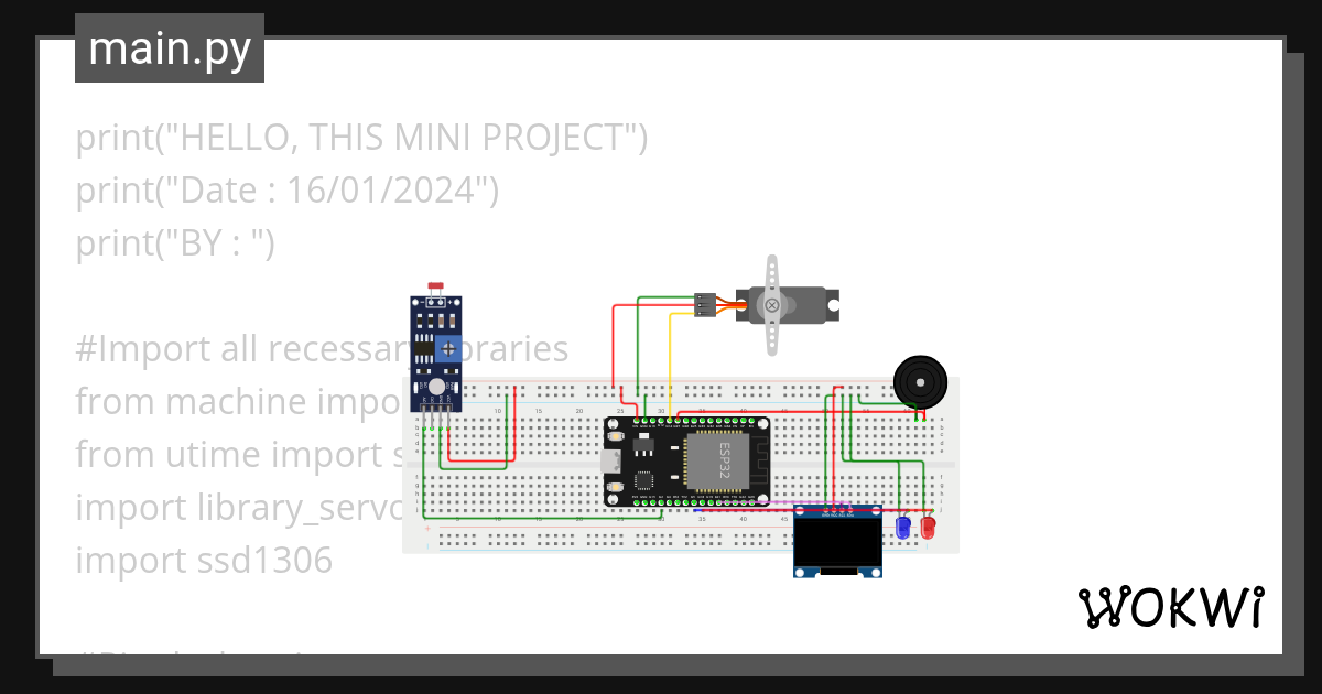 TRY MINI PROJECT - Wokwi ESP32, STM32, Arduino Simulator