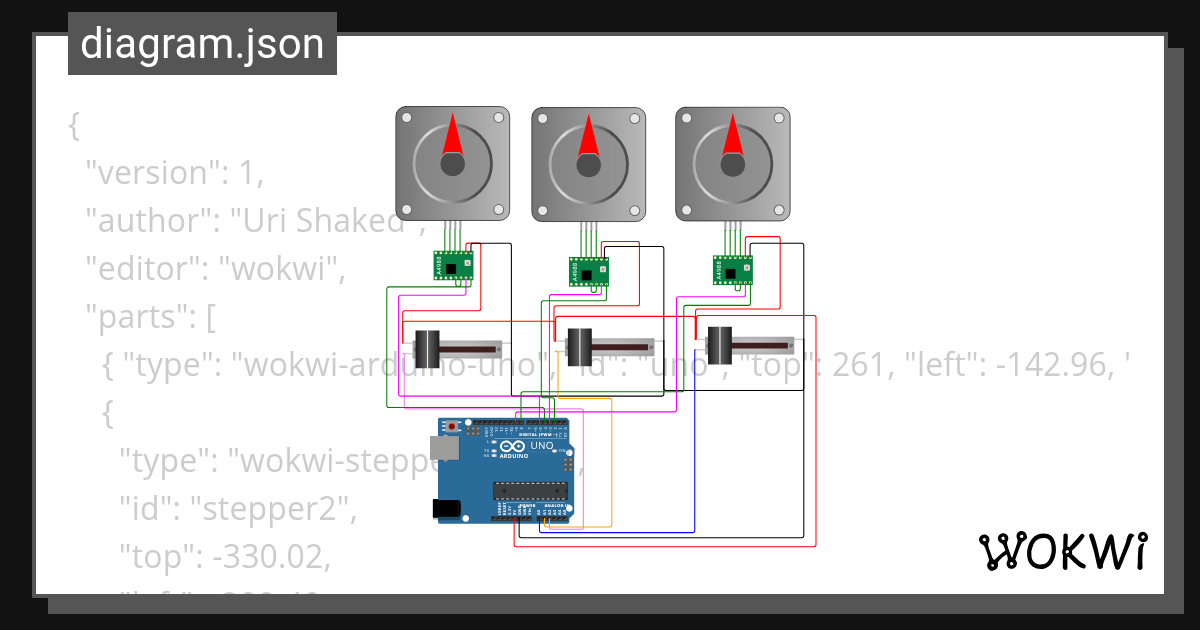 Stepper Motors p11 - Wokwi ESP32, STM32, Arduino Simulator