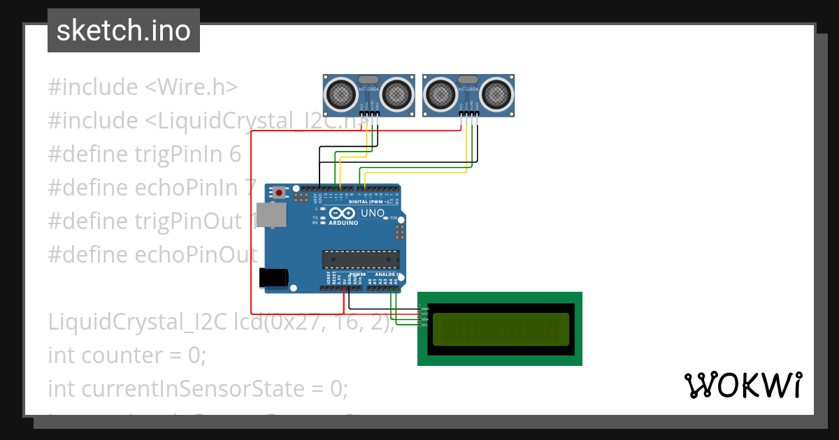 ultrasonic_gate - Wokwi ESP32, STM32, Arduino Simulator