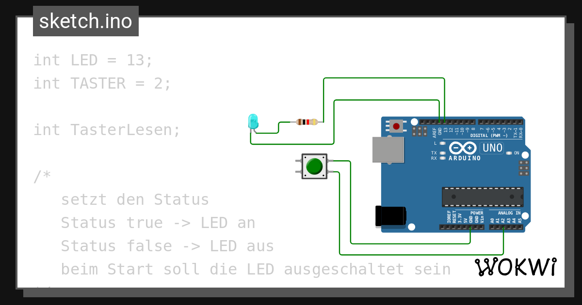 Test Schalter Wokwi Esp32 Stm32 Arduino Simulator 6023