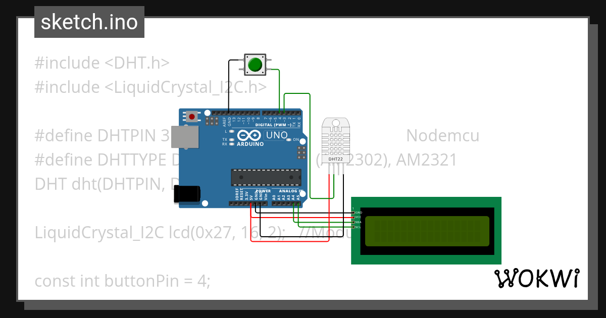 ICD SW DHT22 - Wokwi ESP32, STM32, Arduino Simulator