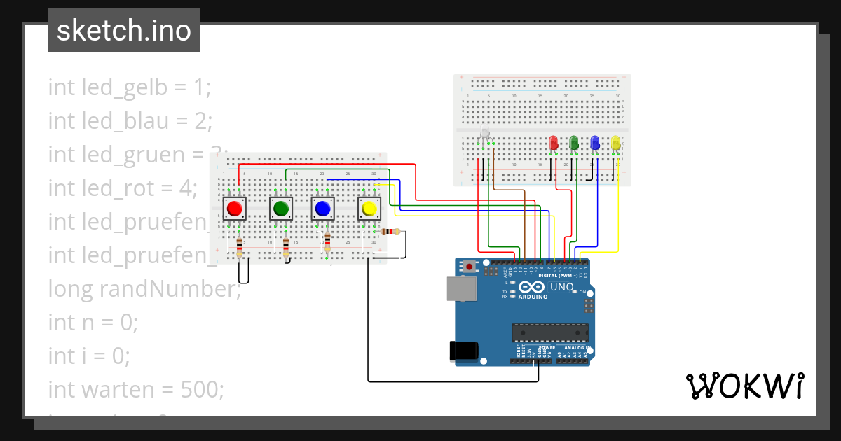 Simon Says - Wokwi ESP32, STM32, Arduino Simulator