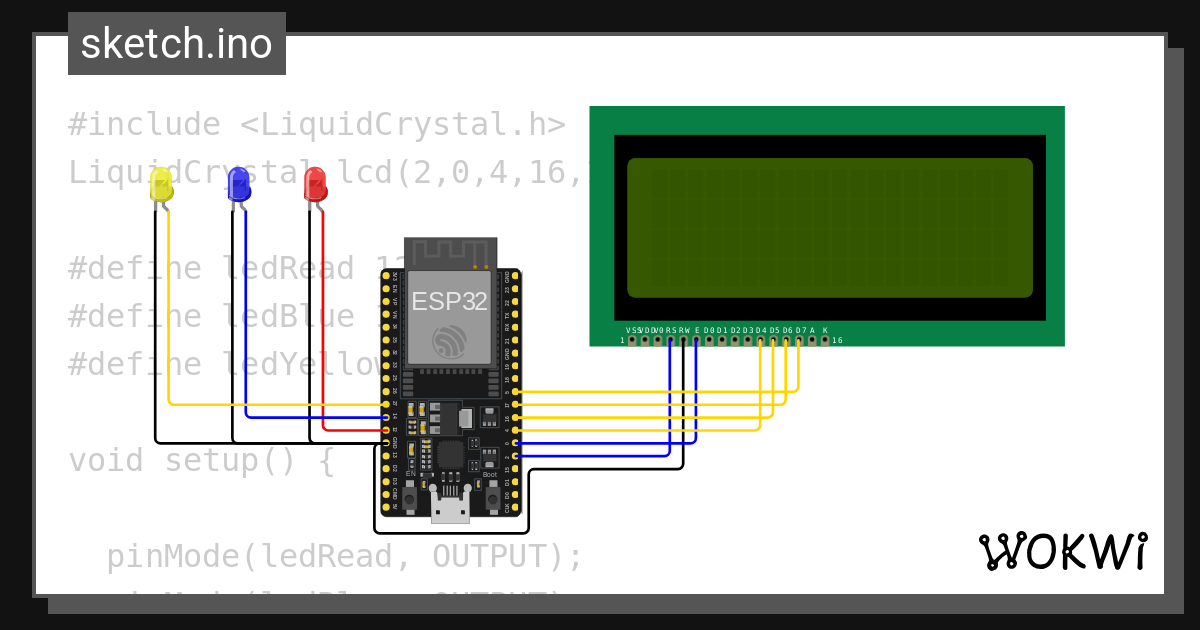 1er Proyecto Wokwi Jd Wokwi Esp32 Stm32 Arduino Simulator