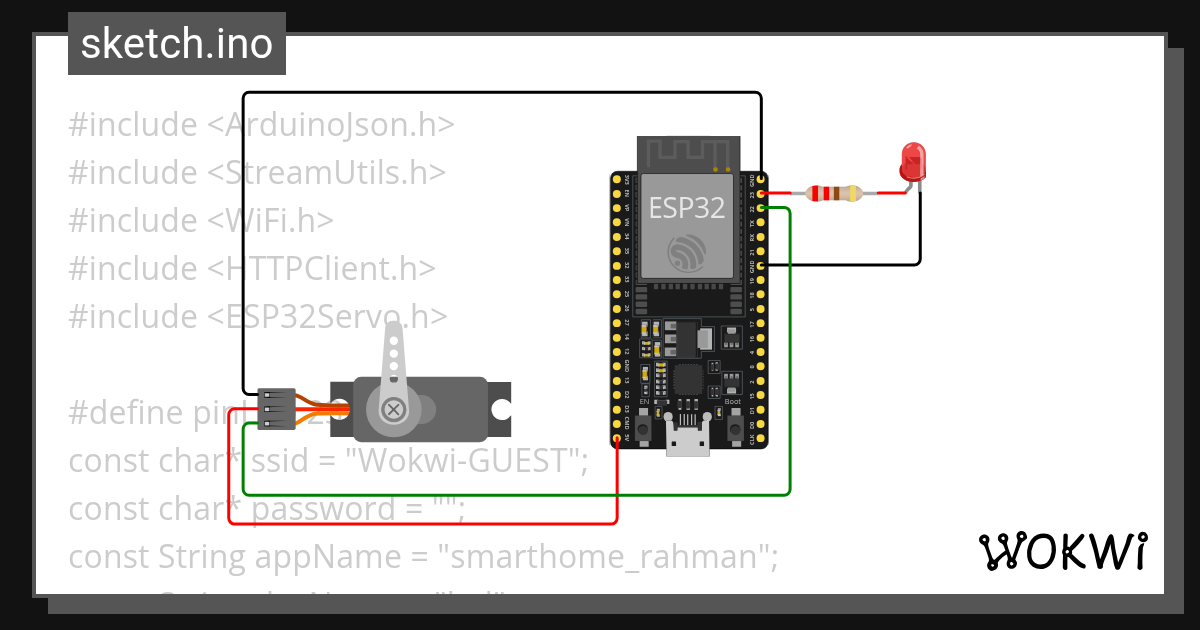 Pintu Hotel Setipe Bobobox - Wokwi ESP32, STM32, Arduino Simulator