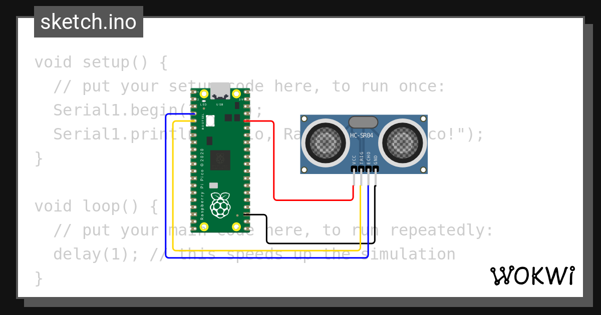 Ultrasonic Try Wokwi Esp32 Stm32 Arduino Simulator
