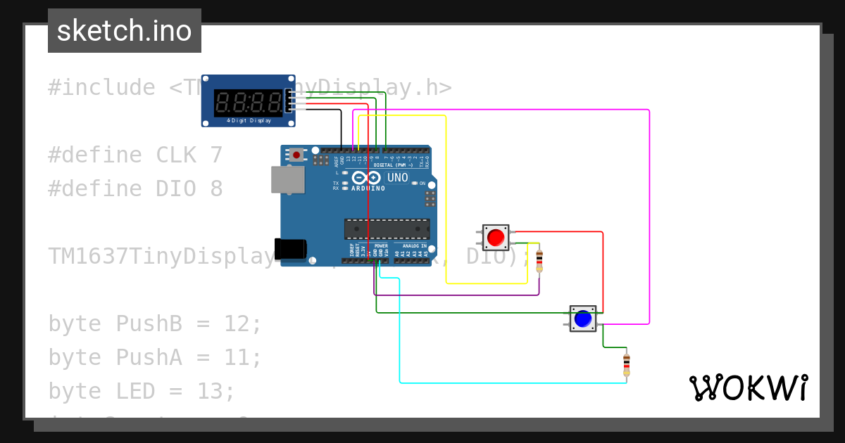 Asmi And Nurul Tm1637 Copy Wokwi Esp32 Stm32 Arduino Simulator 4393