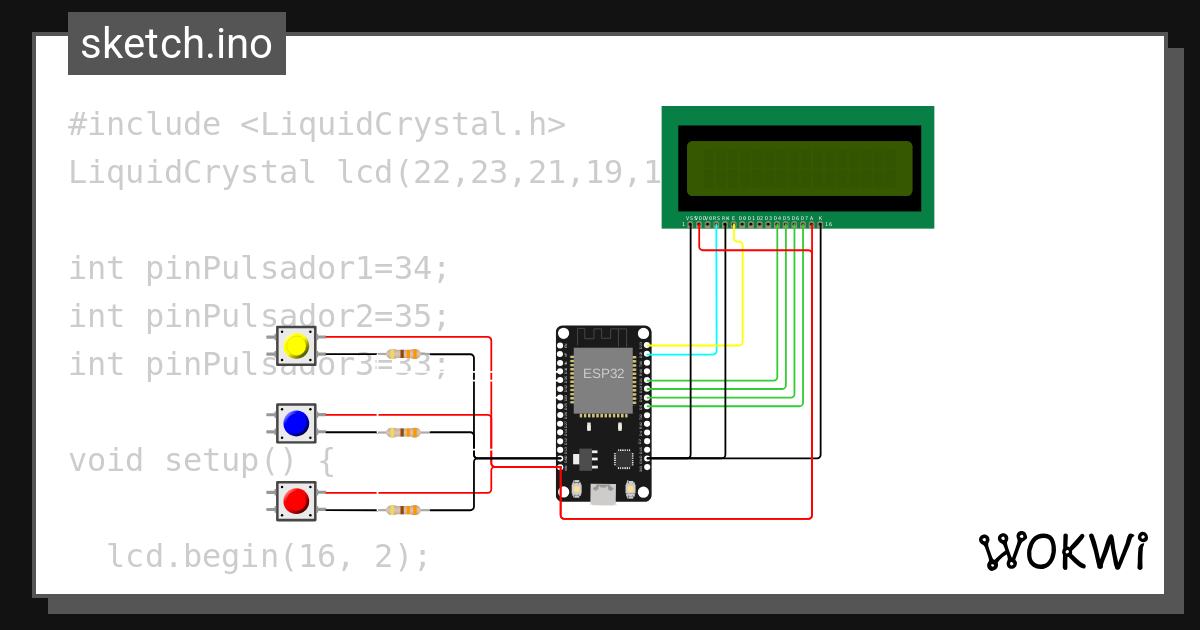 Pulsadores Informacion Wokwi Esp32 Stm32 Arduino Simulator