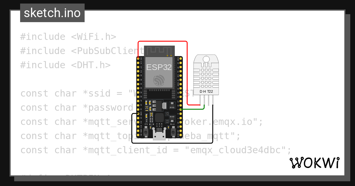 Dht Mqtt Emqx Prueba Wokwi Esp32 Stm32 Arduino Simulator