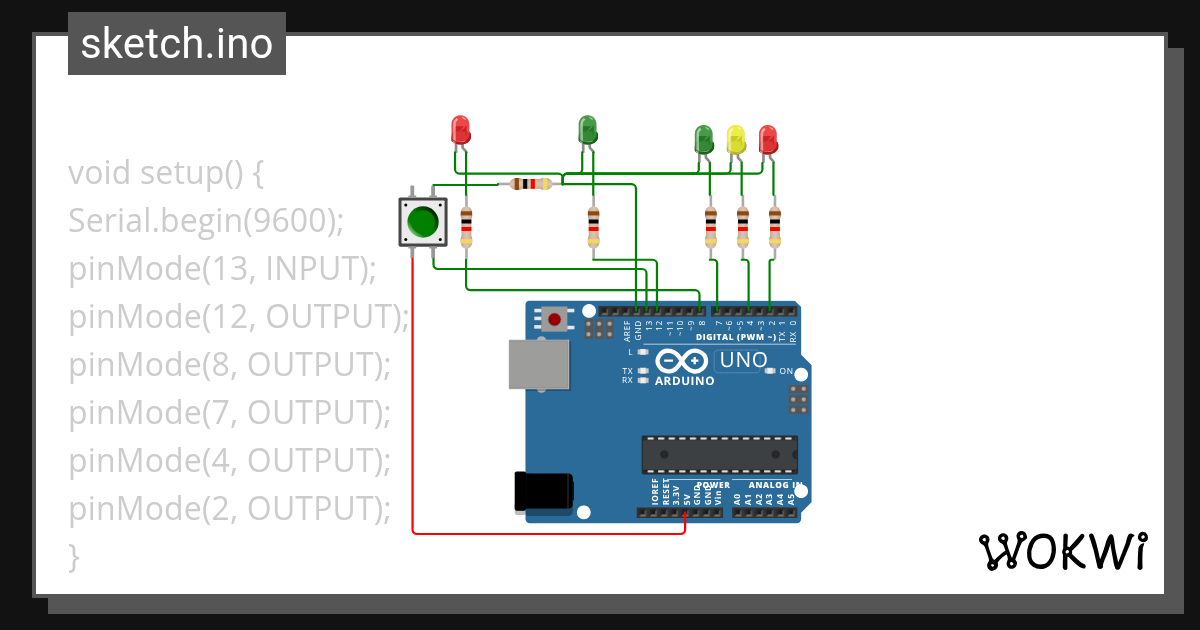 Fußgänger Ampel Copy - Wokwi ESP32, STM32, Arduino Simulator
