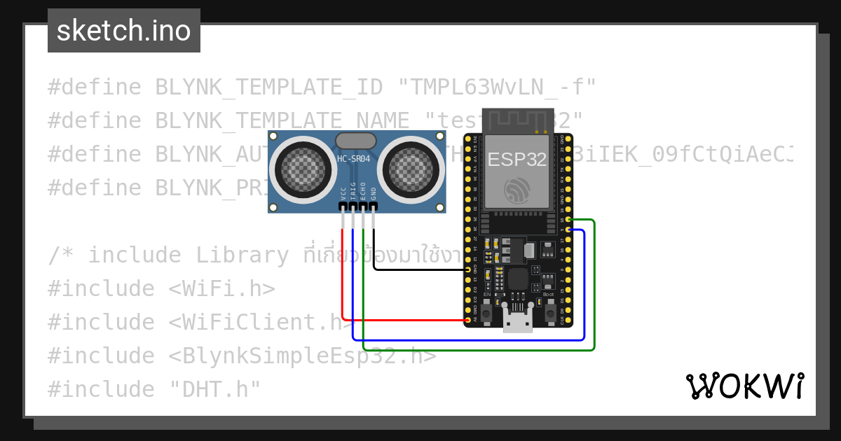 Ultrasonic Distance Wokwi Esp32 Stm32 Arduino Simulator 4884