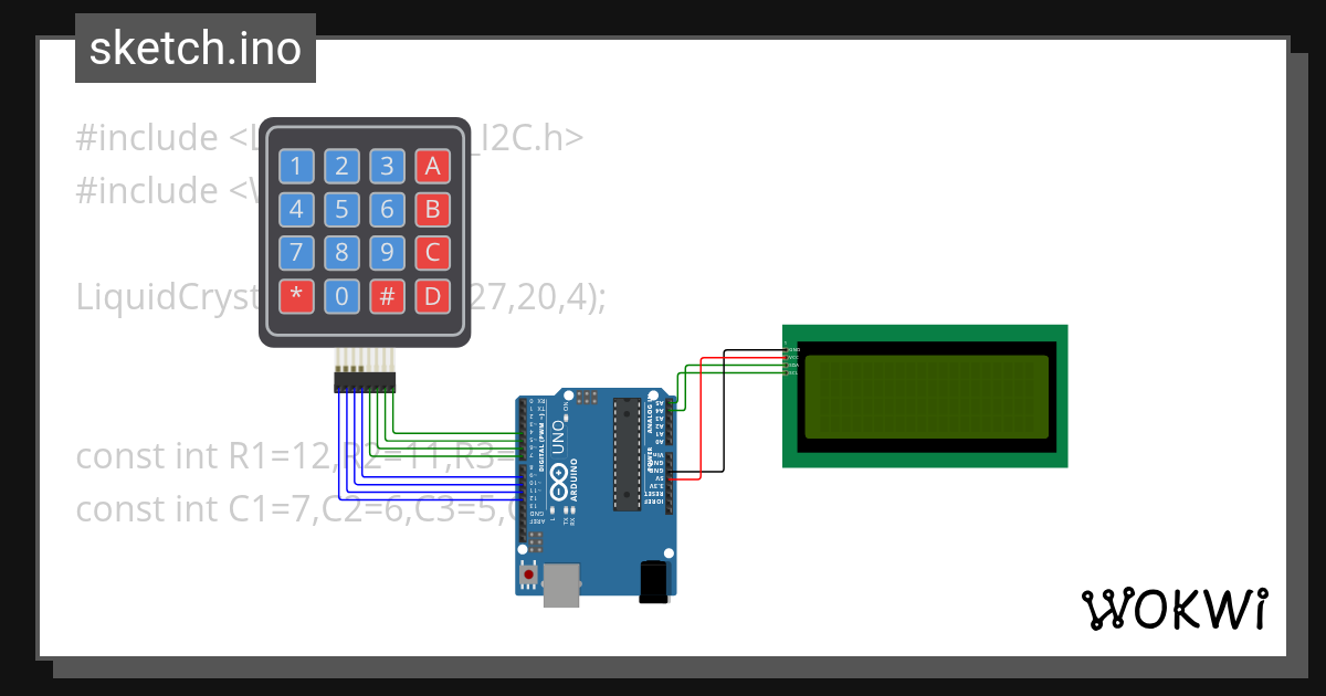 Key Pad Wokwi Esp32 Stm32 Arduino Simulator 8564