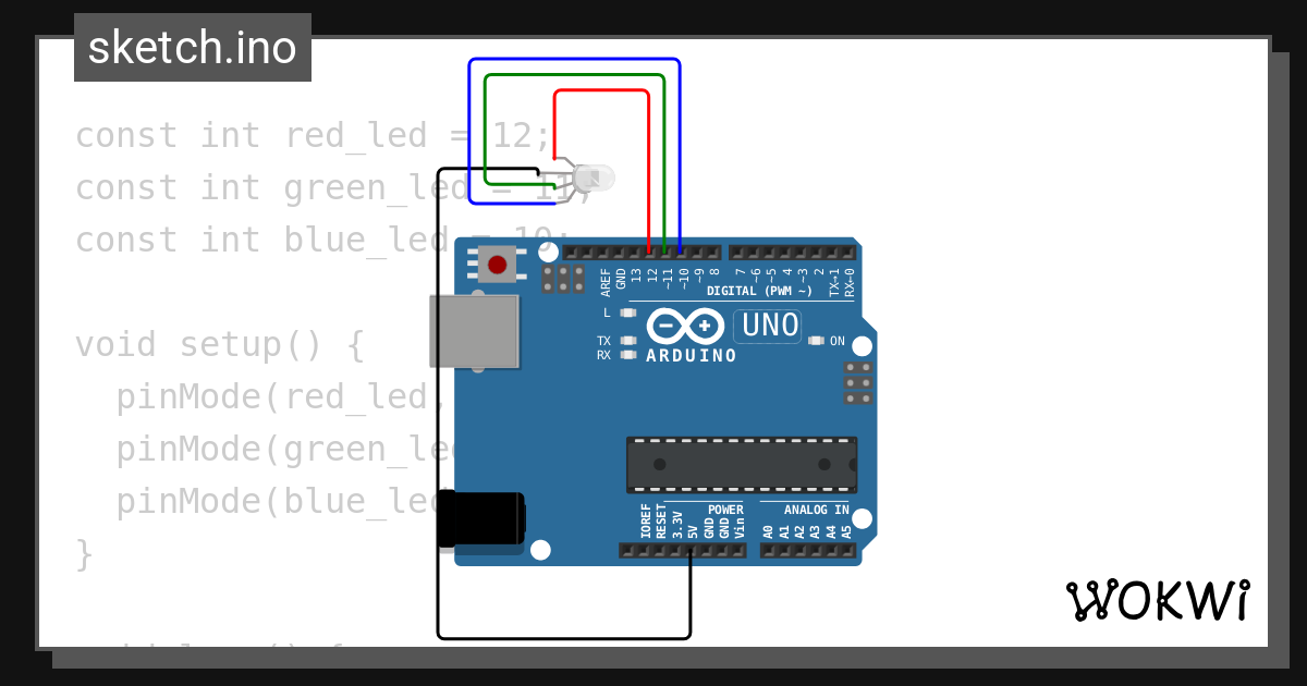 Rgb Led Interfacing Wokwi Esp32 Stm32 Arduino Simulator