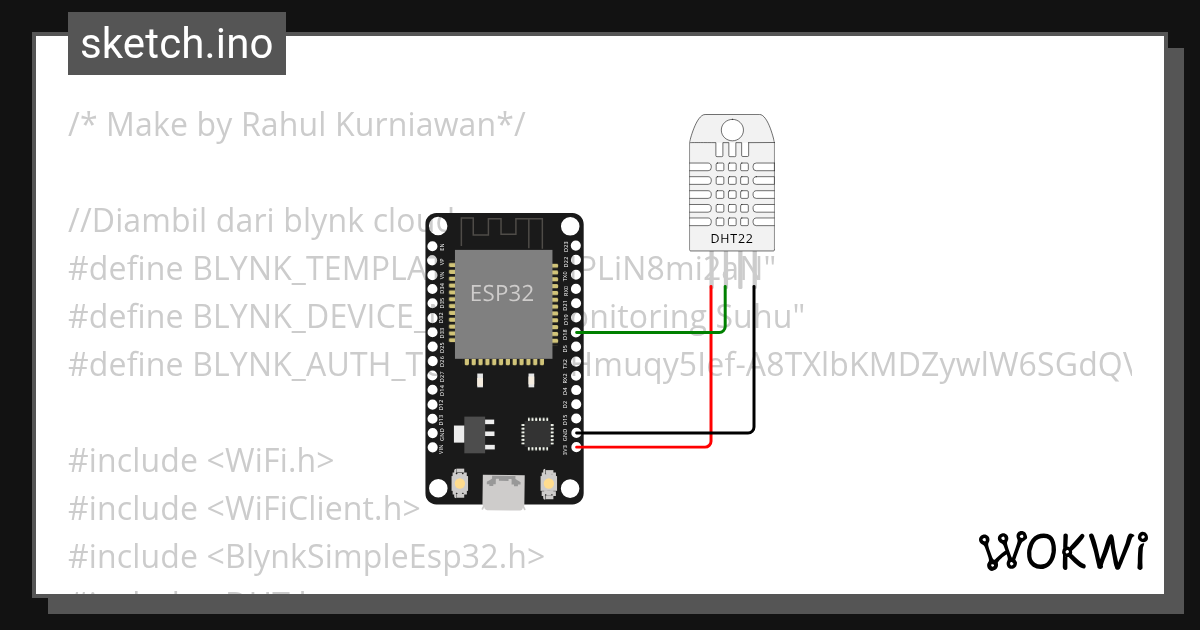 Blynk Potentiometer Input - Wokwi ESP32, STM32, Arduino Simulator