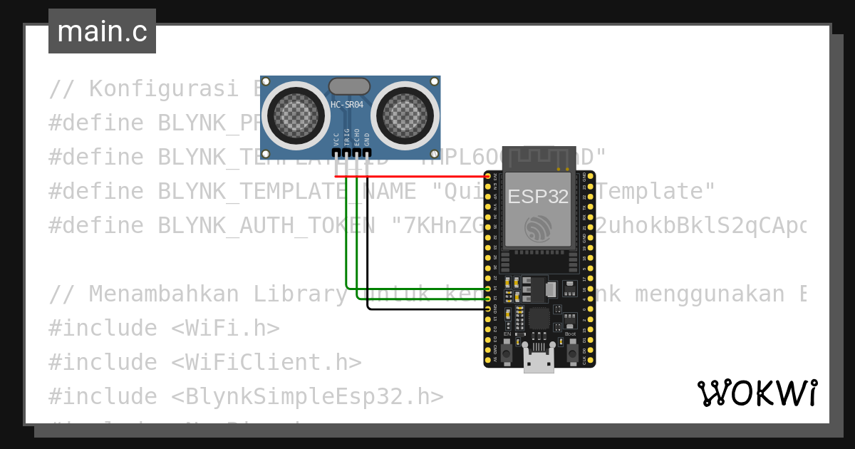 Pemantau Air Wokwi Esp32 Stm32 Arduino Simulator 9925