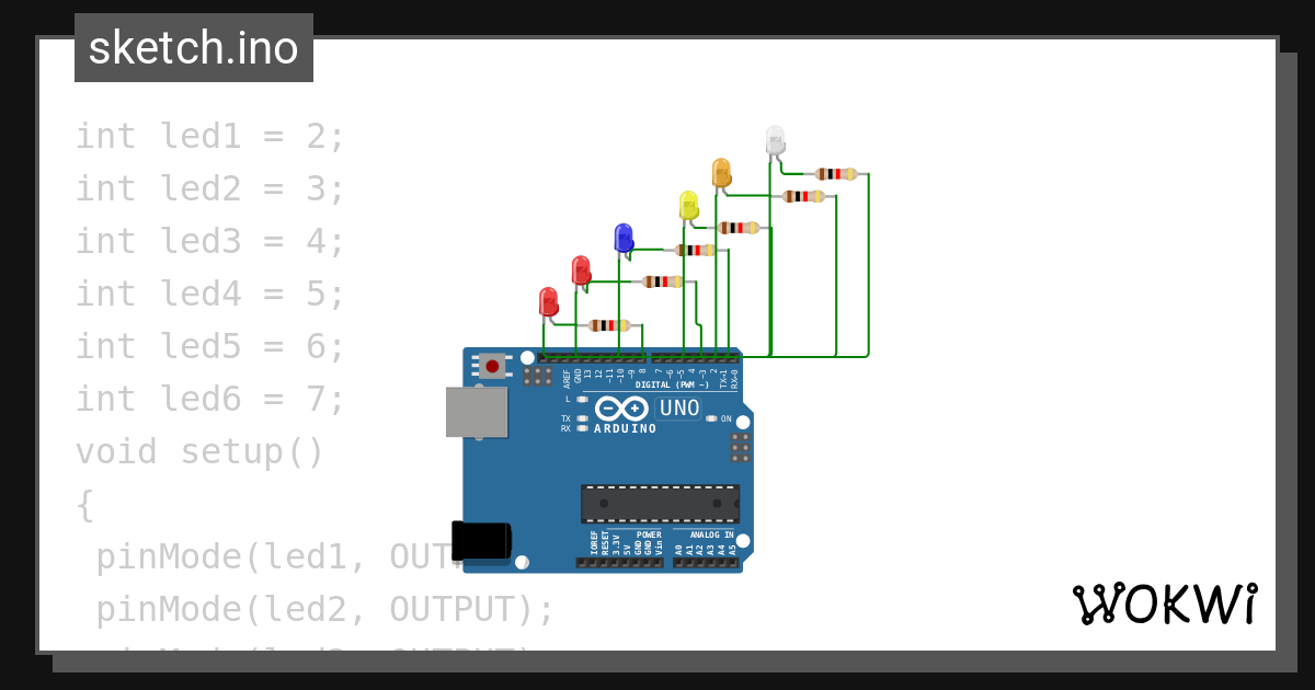 Led6pt2 Wokwi Esp32 Stm32 Arduino Simulator