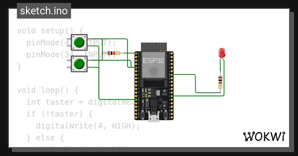 Logical Or Gate Wokwi Esp32 Stm32 Arduino Simulator