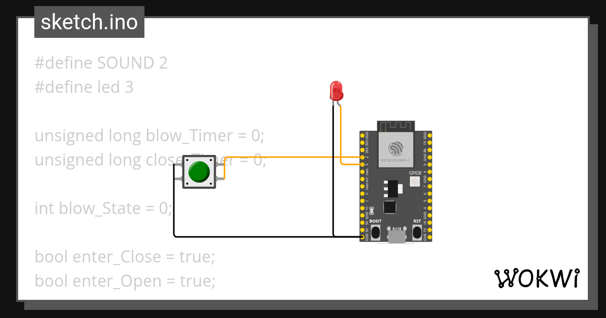 001_ESP32_C3 - Wokwi ESP32, STM32, Arduino Simulator