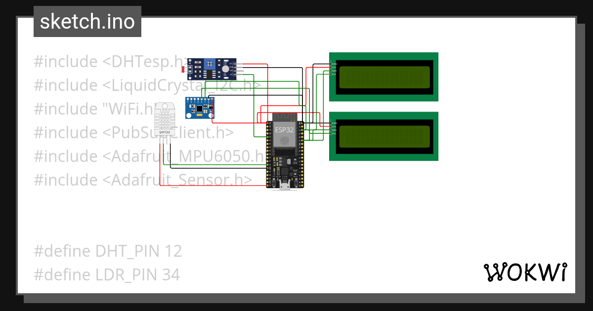 IOT 142 AA2: Show Rotation Data on Node Red - Solution - Wokwi ESP32, STM32, Arduino Simulator