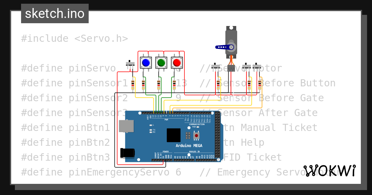 Parking System Input Wokwi Esp32 Stm32 Arduino Simulator