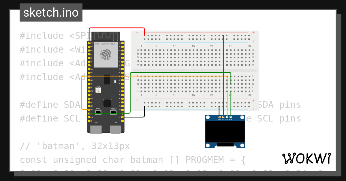 Oled I2c Love Wokwi Esp32 Stm32 Arduino Simulator 8598