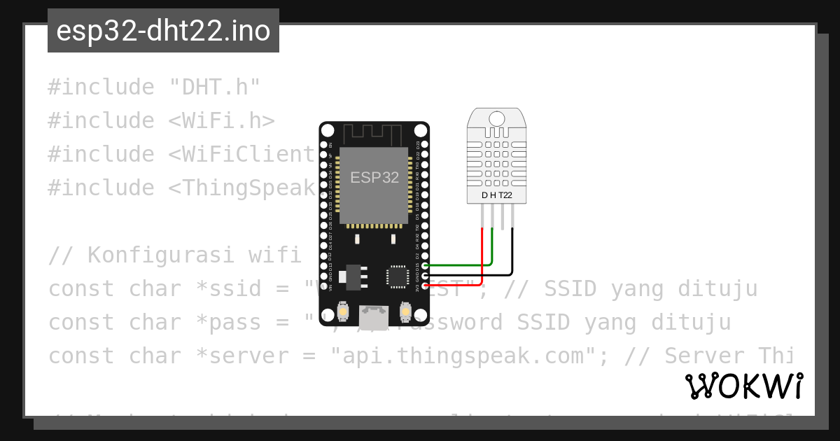 Esp32 And Suhu Dht22 Wokwi Esp32 Stm32 Arduino Simulator 4275