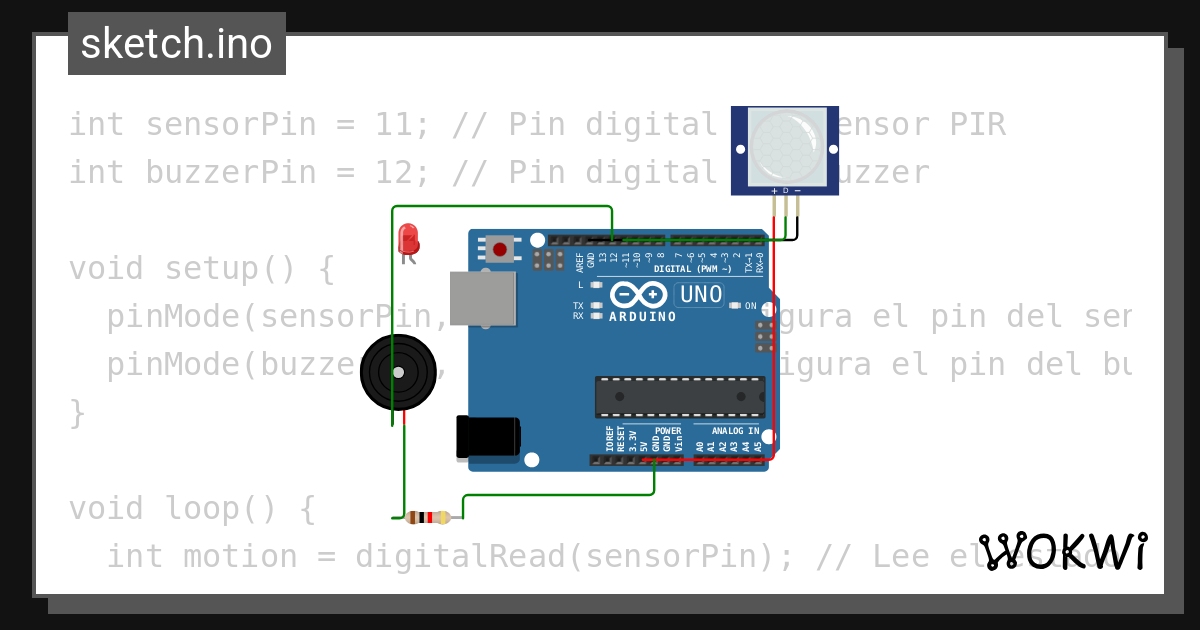 Sensor Pir De Movimiento Wokwi Esp32 Stm32 Arduino Simulator