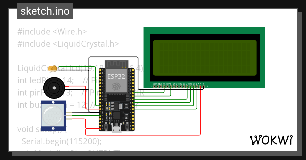 buzzer deep berdemeg lcd - Wokwi ESP32, STM32, Arduino Simulator