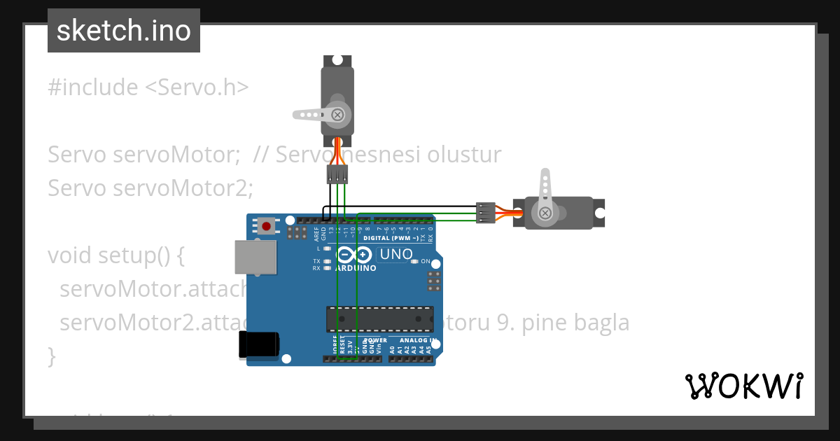 Servomotorcontrol Wokwi Esp32 Stm32 Arduino Simulator 