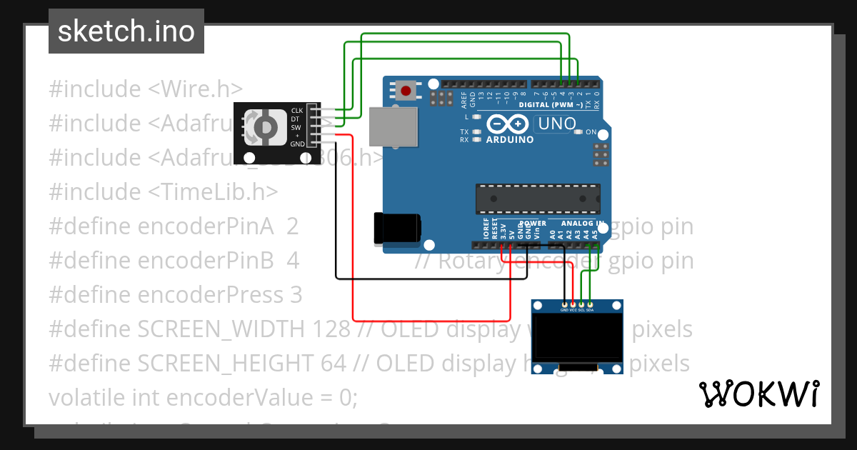 Time_Oled - Wokwi ESP32, STM32, Arduino Simulator