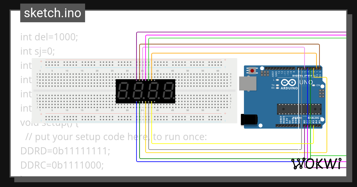 4 digit 7 segmetn clock(working on it) - Wokwi ESP32, STM32, Arduino Simulator