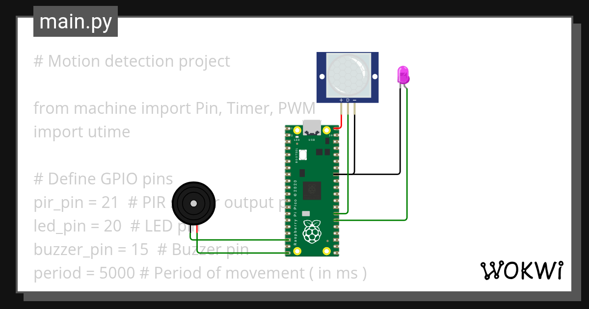 Buzzer_and_movement_captor - Wokwi ESP32, STM32, Arduino Simulator