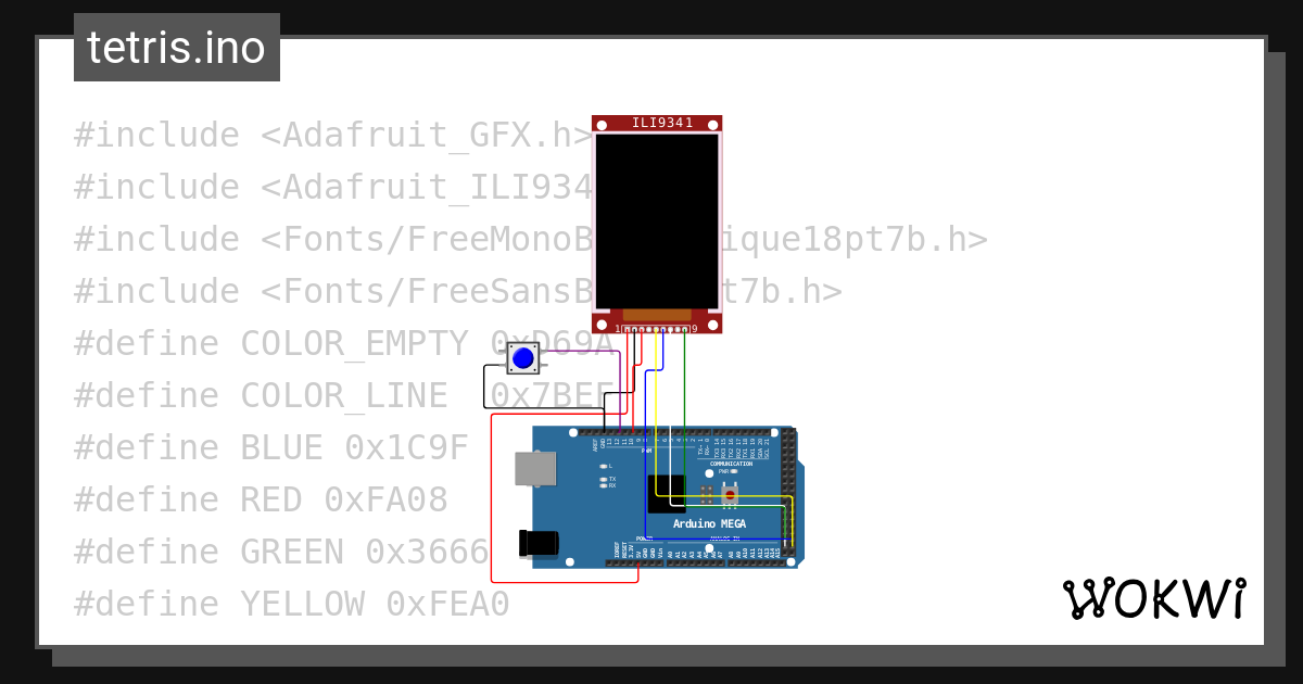 Tetris Wokwi Esp32 Stm32 Arduino Simulator