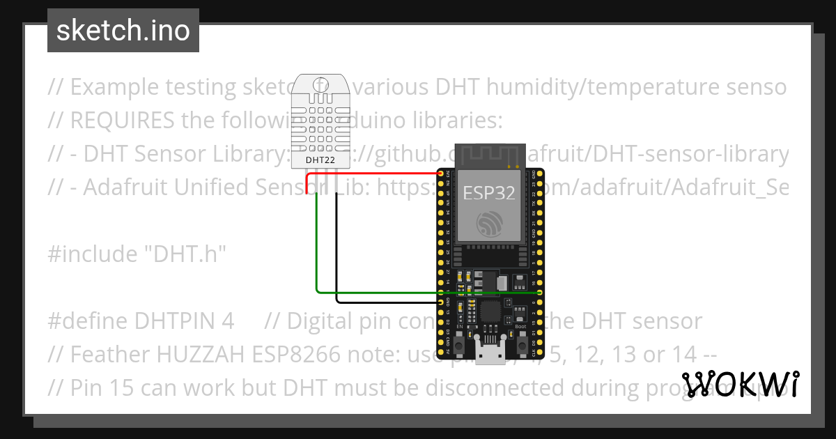 TEMPERATURE - Wokwi ESP32, STM32, Arduino Simulator