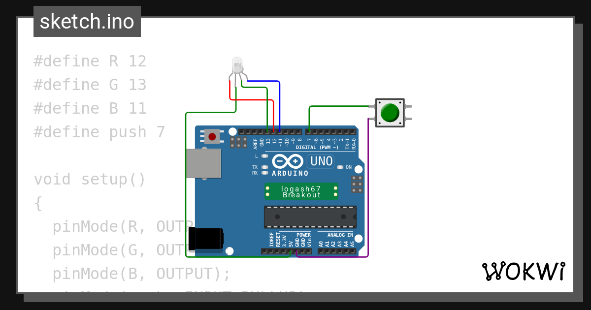 2 Switch 1 Led Copy Wokwi Esp32 Stm32 Arduino Simulator 6959