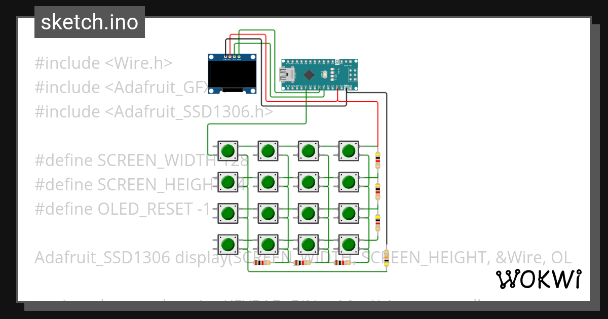 Analog key_OLED - Wokwi ESP32, STM32, Arduino Simulator