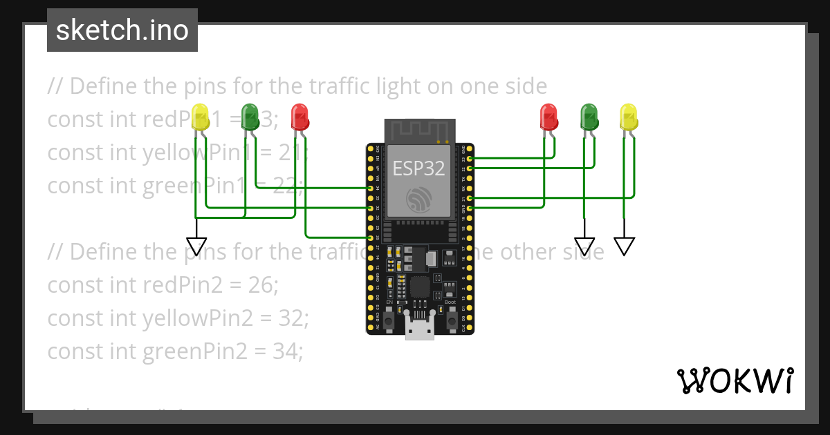 Led Mcu Wokwi Esp32 Stm32 Arduino Simulator