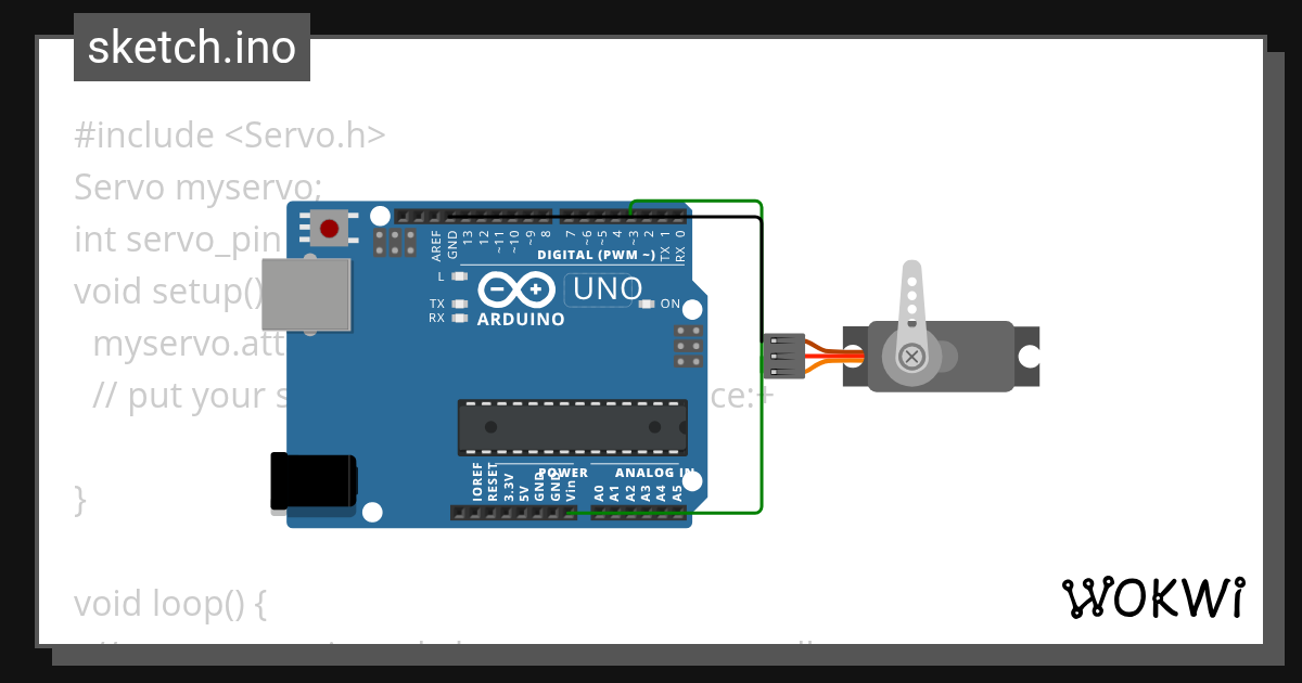 servo1 - Wokwi ESP32, STM32, Arduino Simulator servo1 - Wokwi ESP32, STM32, Arduino Simulator